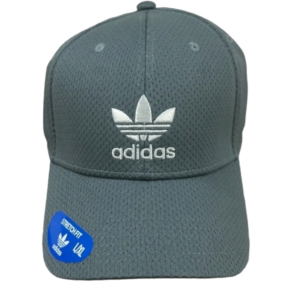 adidas | Other | Adidas Mens Trefoil Stretch Fit Baseball Golf Cap Hat Gray Lxl Msrp 26 | Poshmark